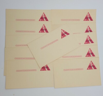11 USPS Post Card Lot with Red 2 Cent FI PEX New York 1956 Triangle ...