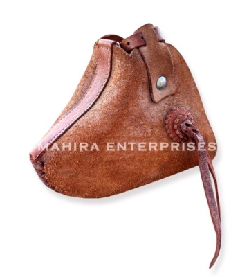 Western Tapaderos Stirrups Saddle Hand Made Sewn Rough Out Leather Free ...