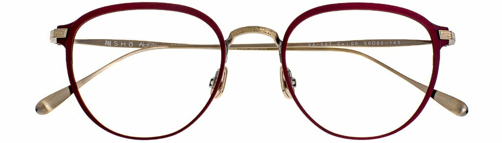 SHO ALIGN SA-037 Col.06 Magenta/Antique Gold Classic Eyeglasses Frame ...