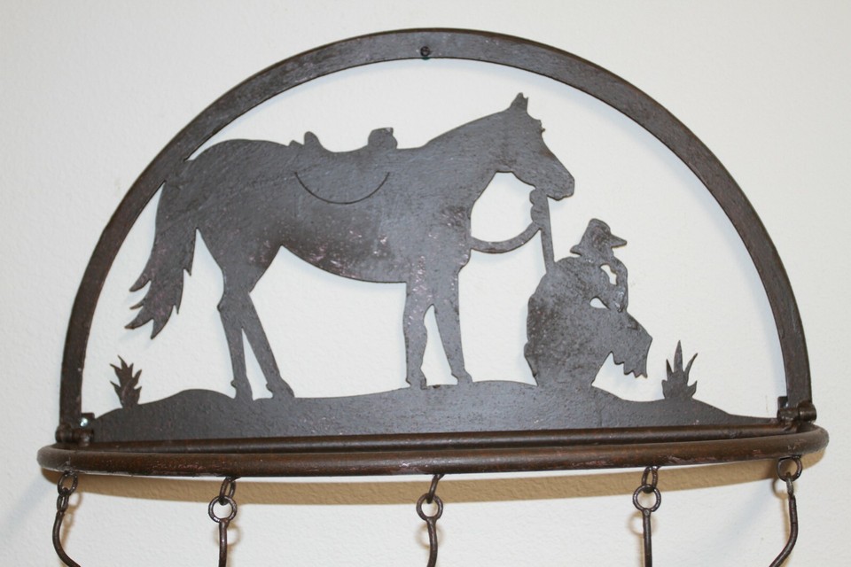 Pots And Pan Storage Organizer Rack Western Cowboy Theme, 20 inch wide ...