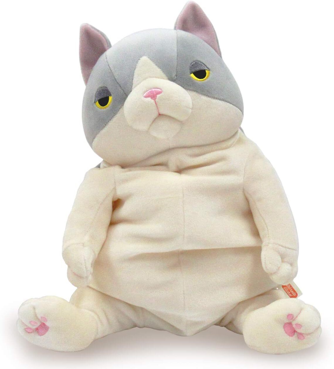 Shinada Global Mochi-Neko Cat Hachiware Gray L size Plush Doll 22×22× ...