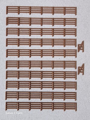 Fencing Railings N gauge New 10 Pack Brown 1:148 Scale Models Train ...