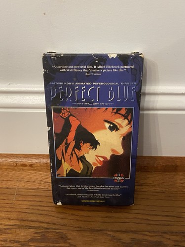 Perfect Blue VHS English Dubbed Anime Unrated Director's Cut Manga Rare ...