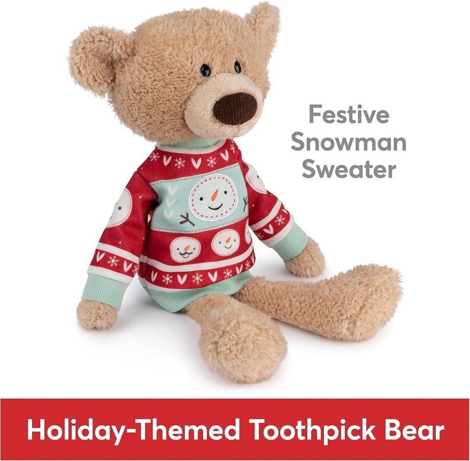 GUND Toothpick with Holiday Sweater, Classic Teddy Bear Stuffed Animal ...