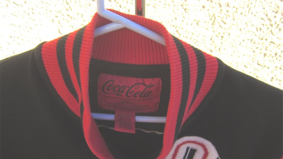 Coke Coca Cola Letterman Jersey Jacket Size Small Patches 86 | eBay