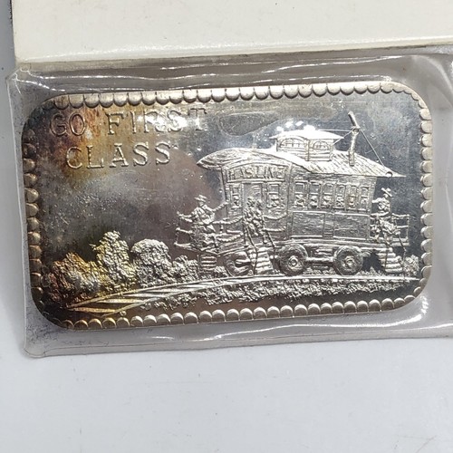 GO FIRST CLASS CABOOSE 1973 BELFORD & CAUSEY NICE RARE 999 SILVER BAR ...