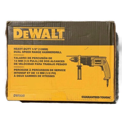 DEWALT DW505 1/2" VSR Dual Range Hammer Drill 787721751007 | eBay