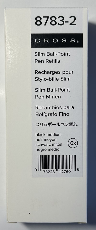 Cross Ballpoint Pen Refill in Black. Pack in 6 (8783-2) | eBay