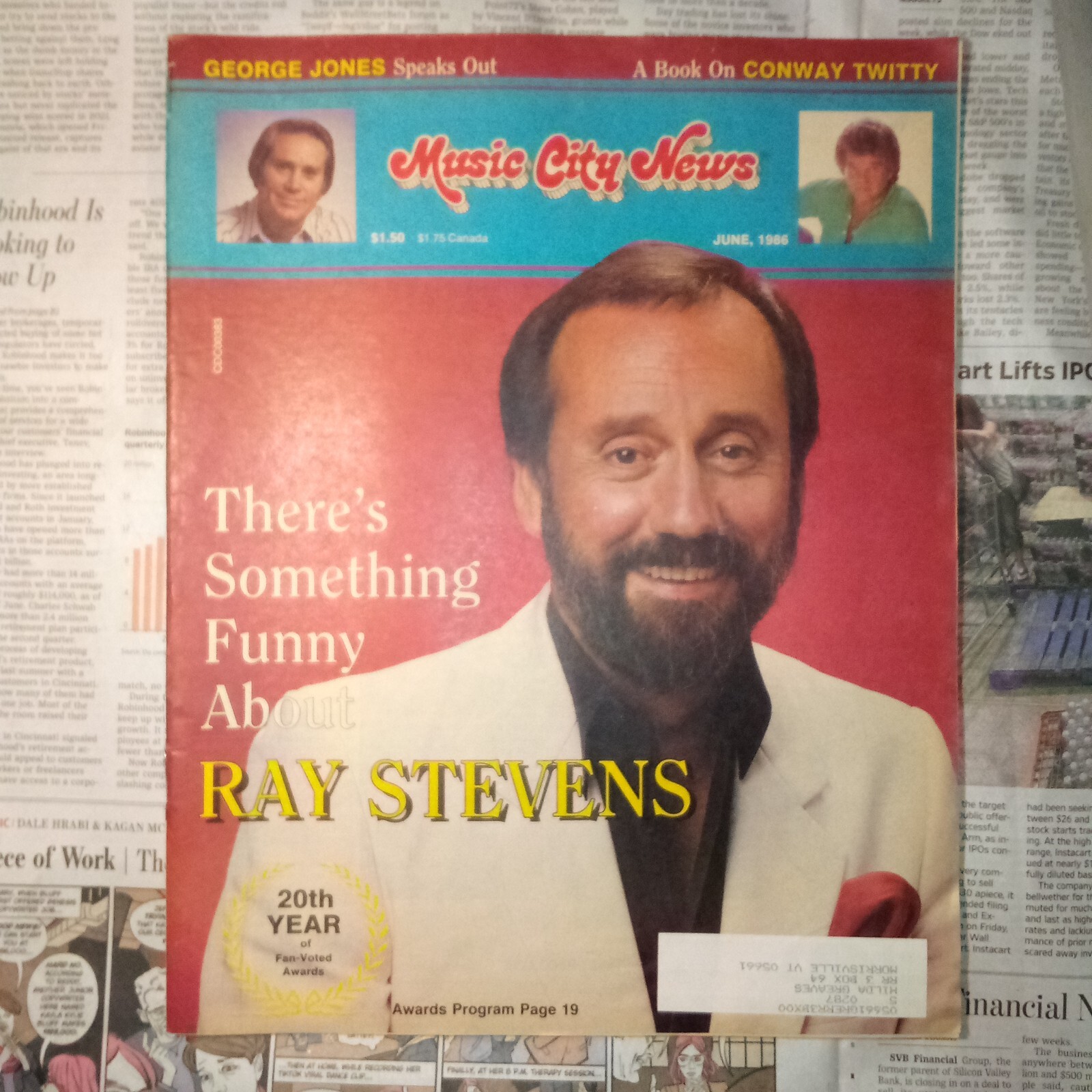 MUSIC CITY NEWS - June 1986 - Ray Stevens - George Jones - Conway ...