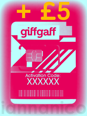 GIFFGAFF UK SIM CARD [Nano] + FREE POSTAGE + £5 BONUS | eBay