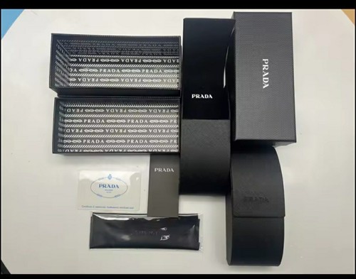 NEW!!! Prada Sunglasses Eyeglasses Blue Hard Case with Cleaning Cloth ...