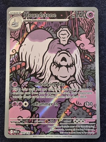 Pokémon TCG Houndstone Mega Evolution: Base 145/132 NM Pack Fresh Full ...