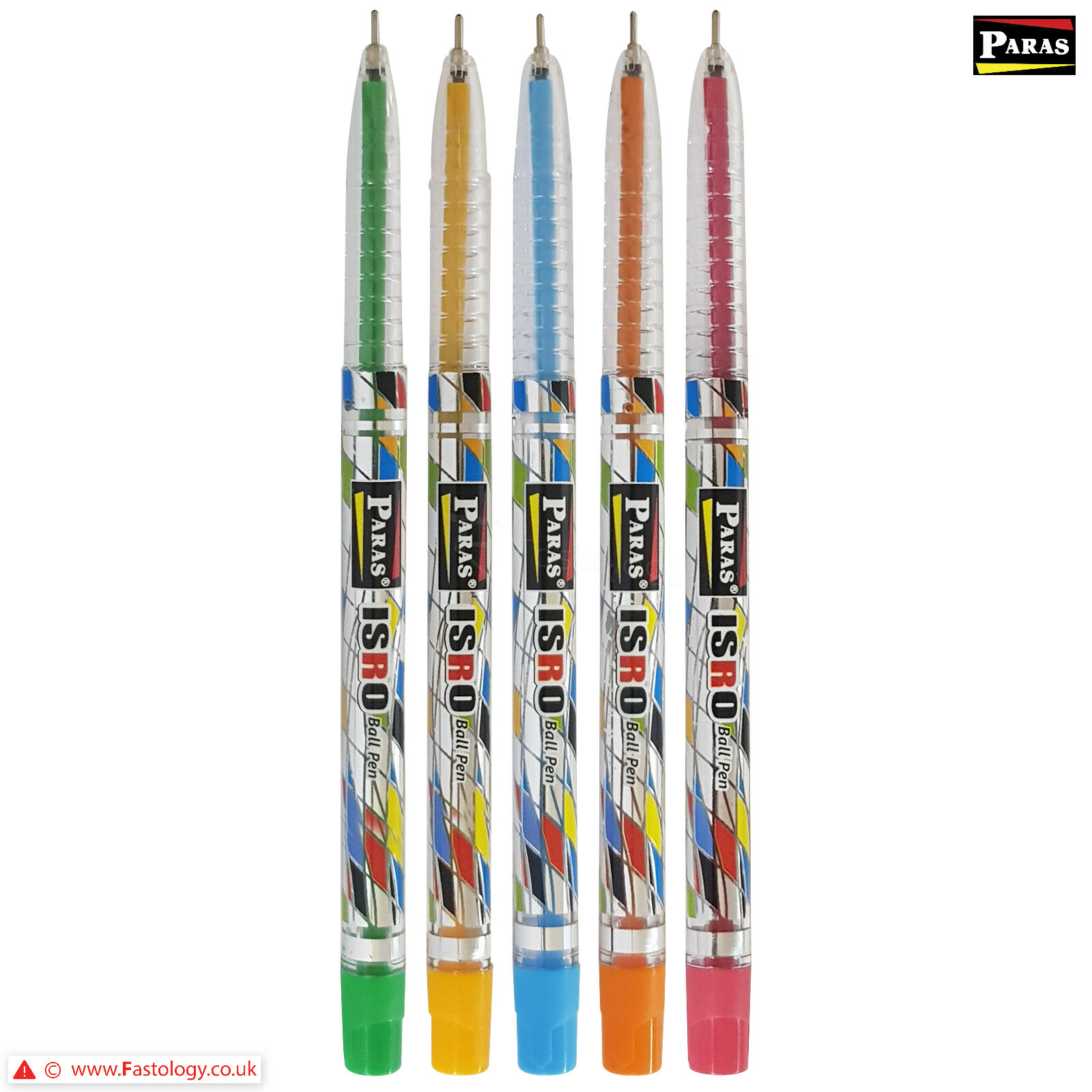 BLUE Ballpoint Pens 0.7mm Fine Long Point PARAS Ball Pen School Office ...