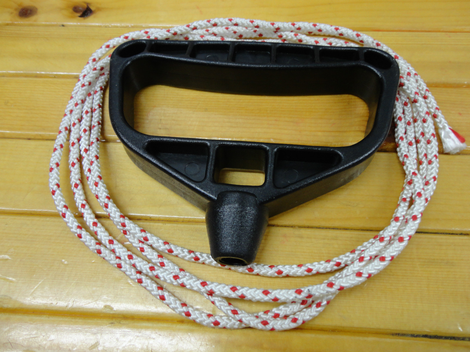 BLACK EMERGENCY SNOWMOBILE PULL START HANDLE WITH 6' ROPE CARRY A SPARE ...