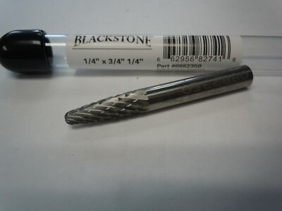 1/4" x 3/4" 1/4" Shank Dia SF-1 Round Nose Tree Double Cut Carbide Burr ...