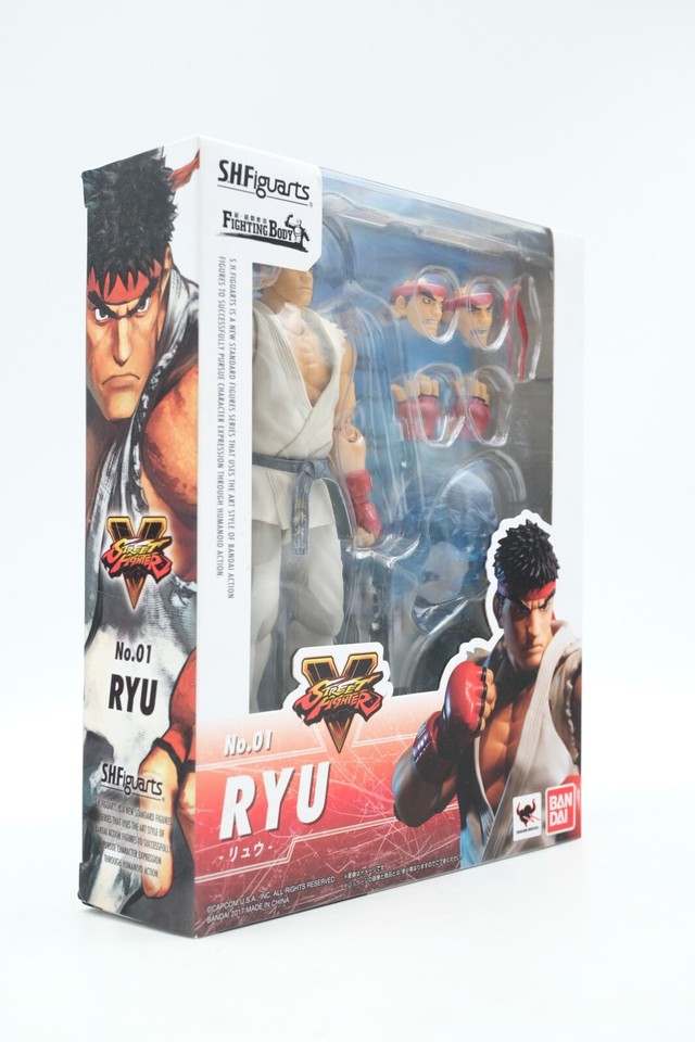 NOS First Release Bandai SH Figuarts Street Fighter V Ryu Figure No. 01 ...
