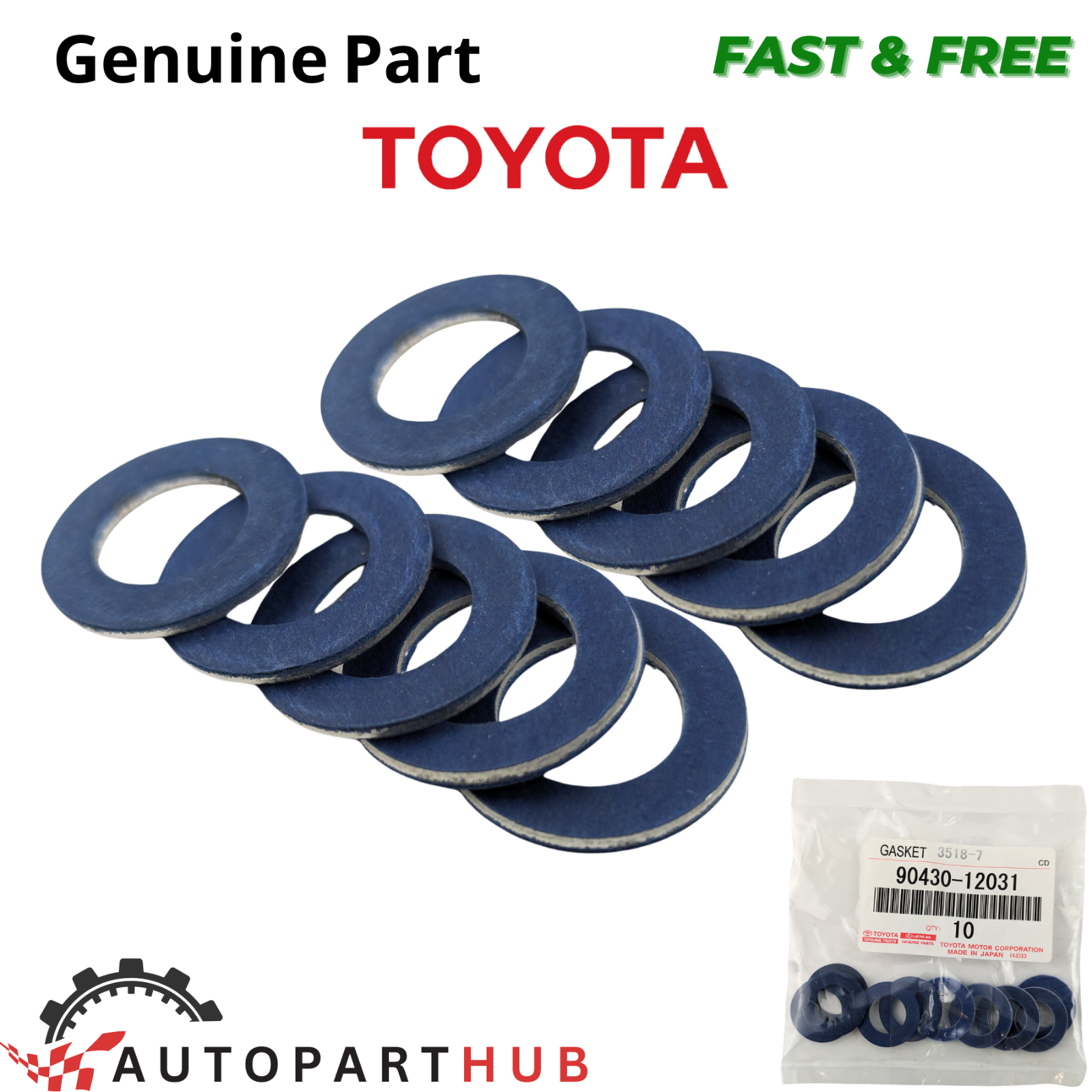GENUINE TOYOTA LEXUS OIL FILTER PAN DRAIN PLUG WASHER GASKET OEM 90430 ...