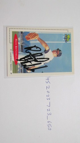 1991 Classic Best Rich Batchelor signed baseball card | eBay