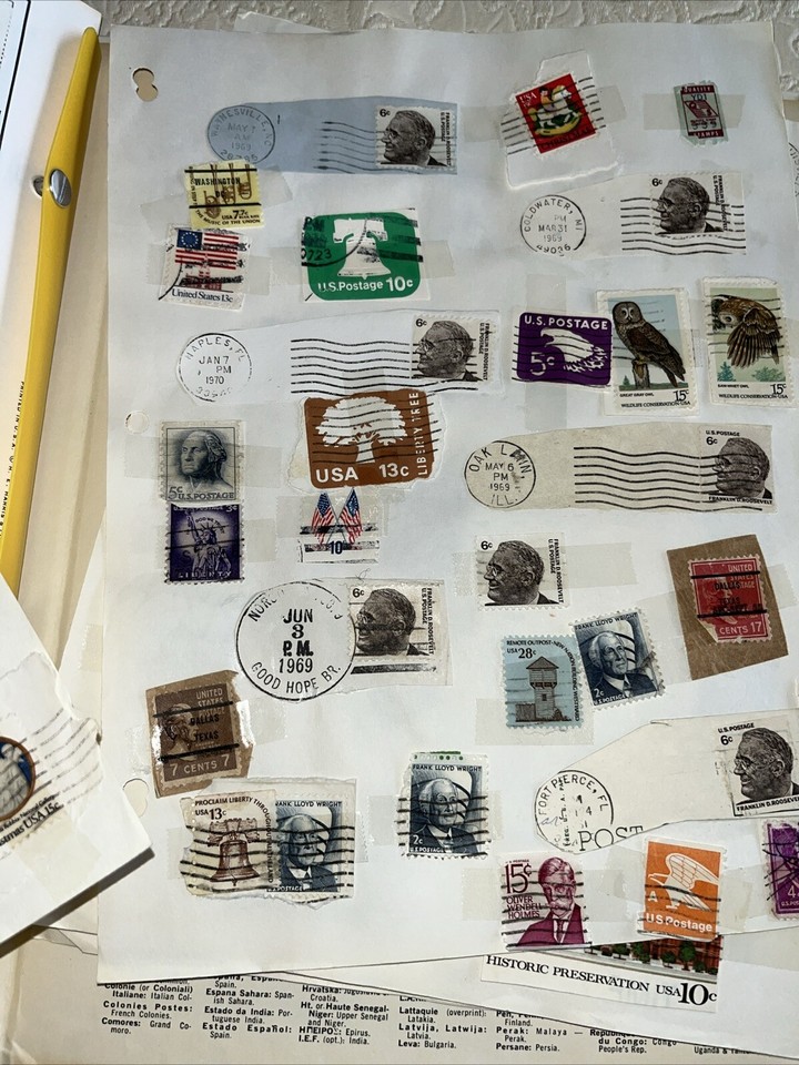 Harris TRAVELER STAMP ALBUM including stamp collection Vintage ...