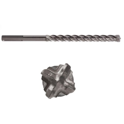 Qty 2 SDS Plus Masonry Drill Bit 20mm x 250mm 4 Cutter Head German ...