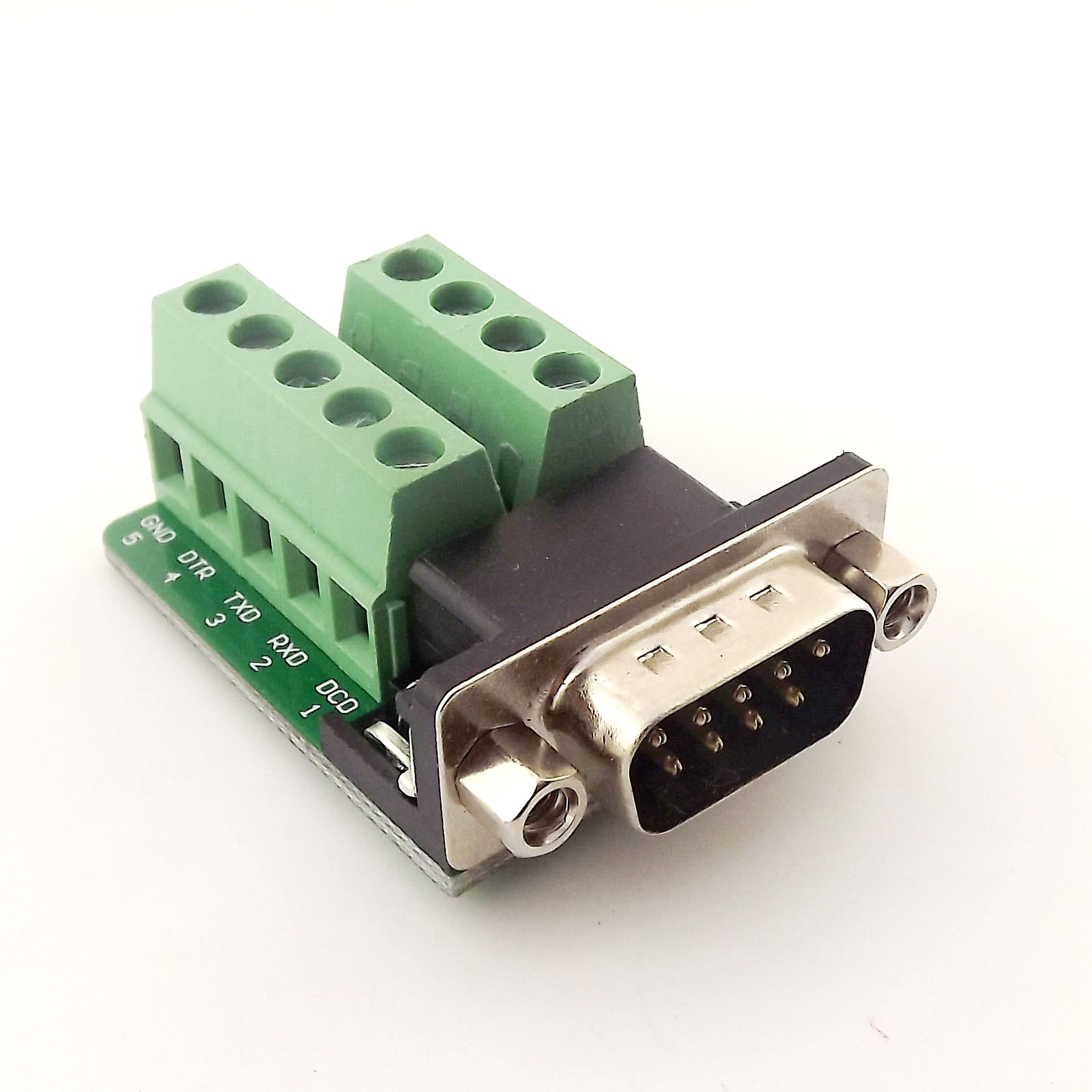 DB9 D-SUB 9 Pin Male VGA DE9 Signals Terminal Breakout Board ROHS 2 Row ...