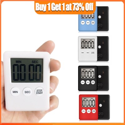 Digital Kitchen Timer Countdown Magnetic Egg Cooking LCD Timing Clock ...