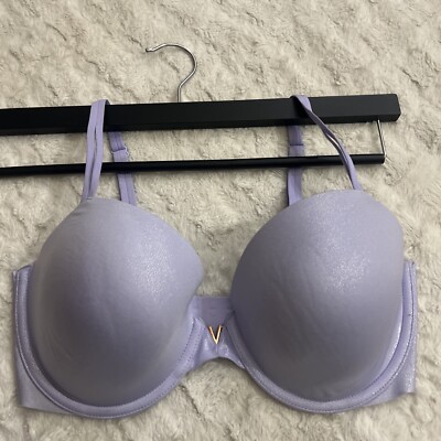 Victorias Secret Bra Size 34DD Lined Demi purple Rn 54867 Great ...