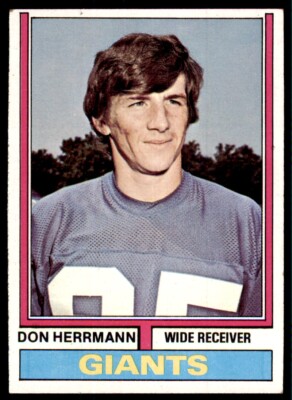 1974 Topps Don Herrmann Football Card New York Giants #481 | eBay