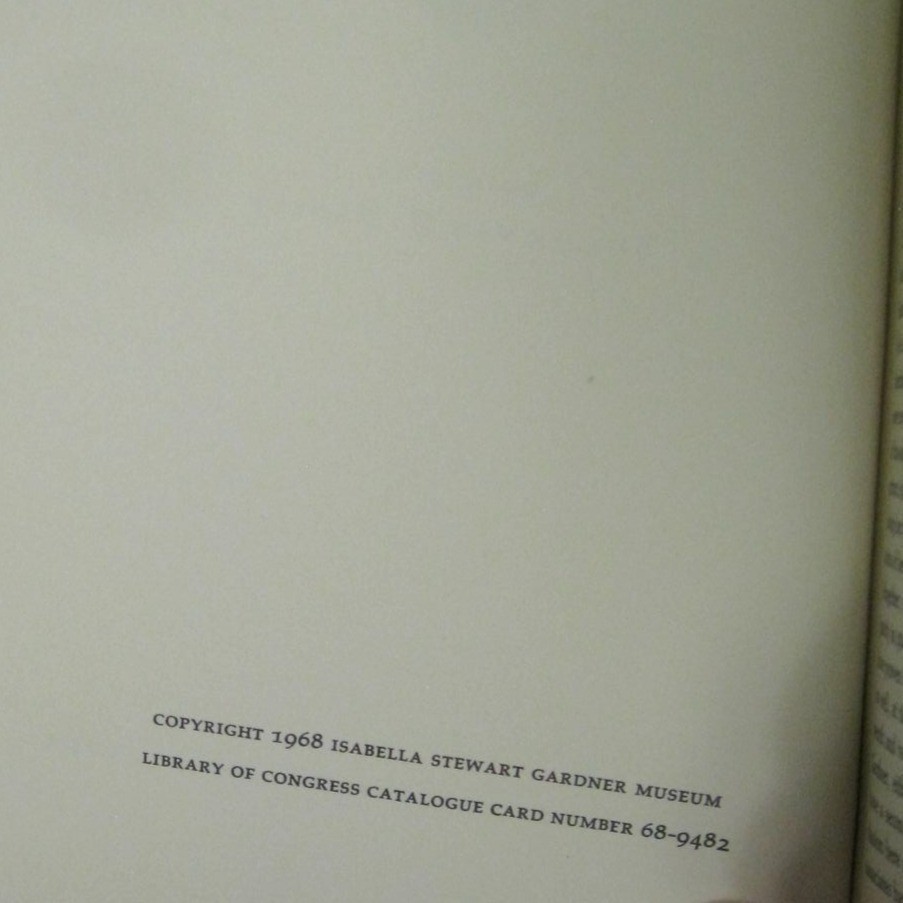 Drawings Isabella Stewart Gardner Museum PPB Vintage Book 1968 Hadley ...