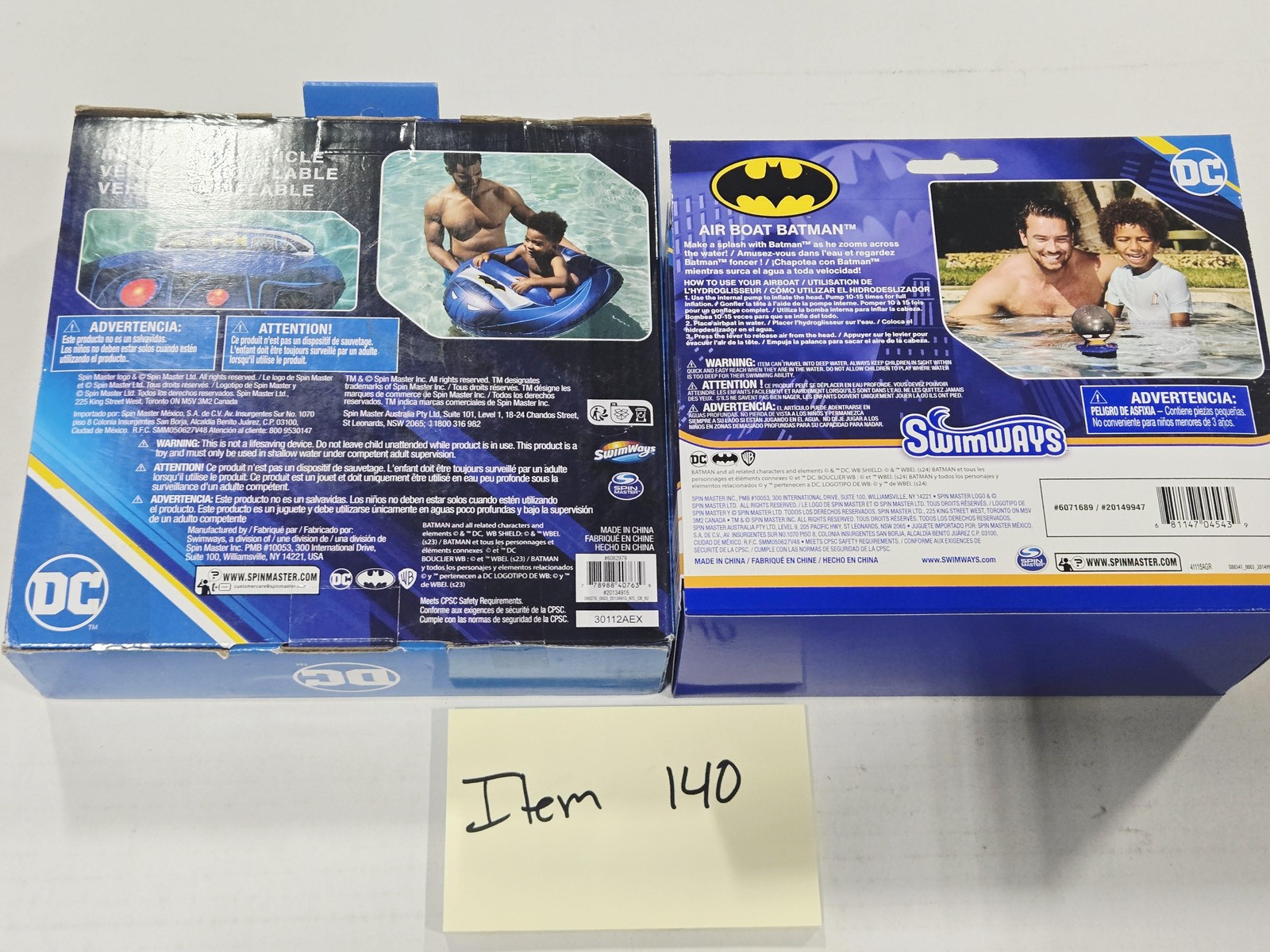 SwimWays DC Batman Inflatable Pool Float Vehicle & Air Boat Toys Set