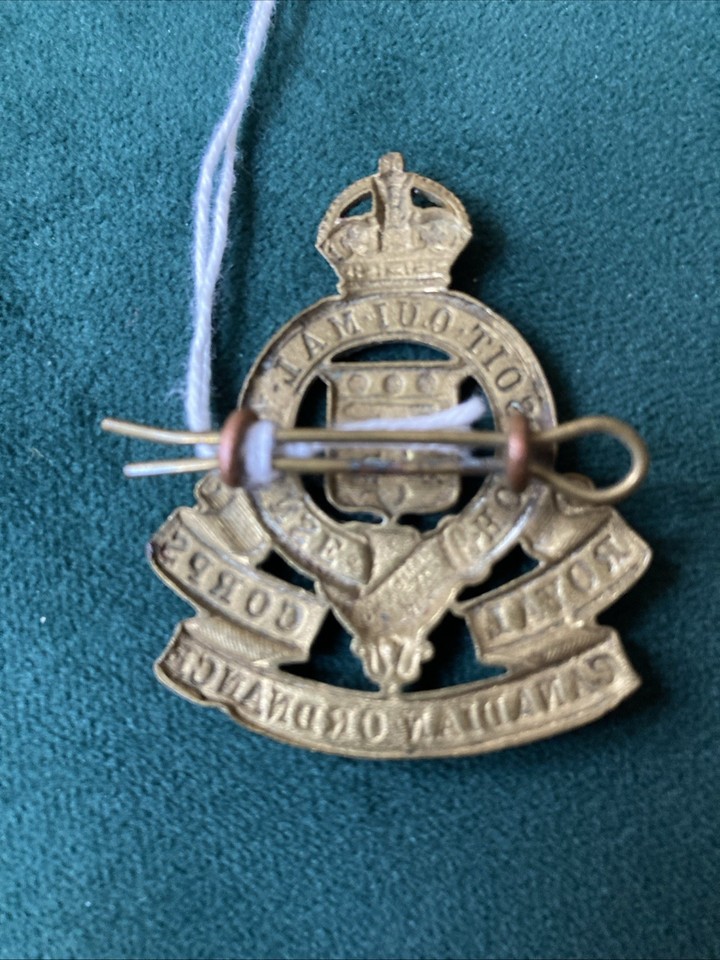 WW2 Cap Badge, Royal Corps Canadian Ordnance , Army | eBay UK