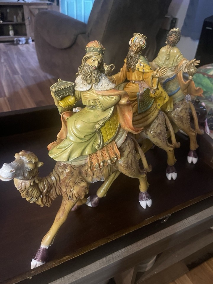 Fontanini Kings on Camels Three Wise Men Nativity Figurines Set ...