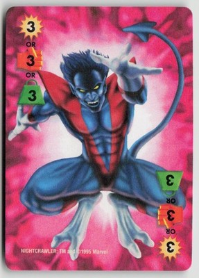 Marvel OverPower Card Game Nightcrawler Card 1995 Fleer Single Trading ...