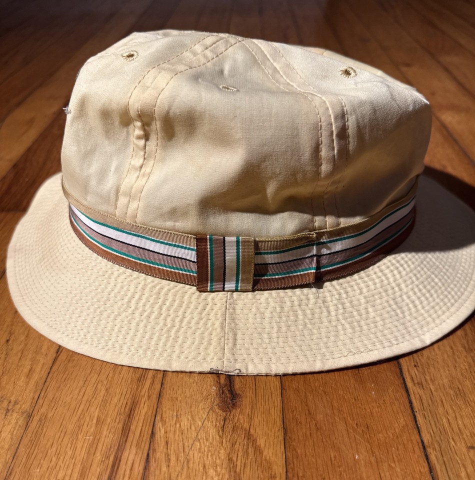 Vintage Izod Lacoste Bucket Hat Sun Boonie Fishing Grumpy Old Men Union ...
