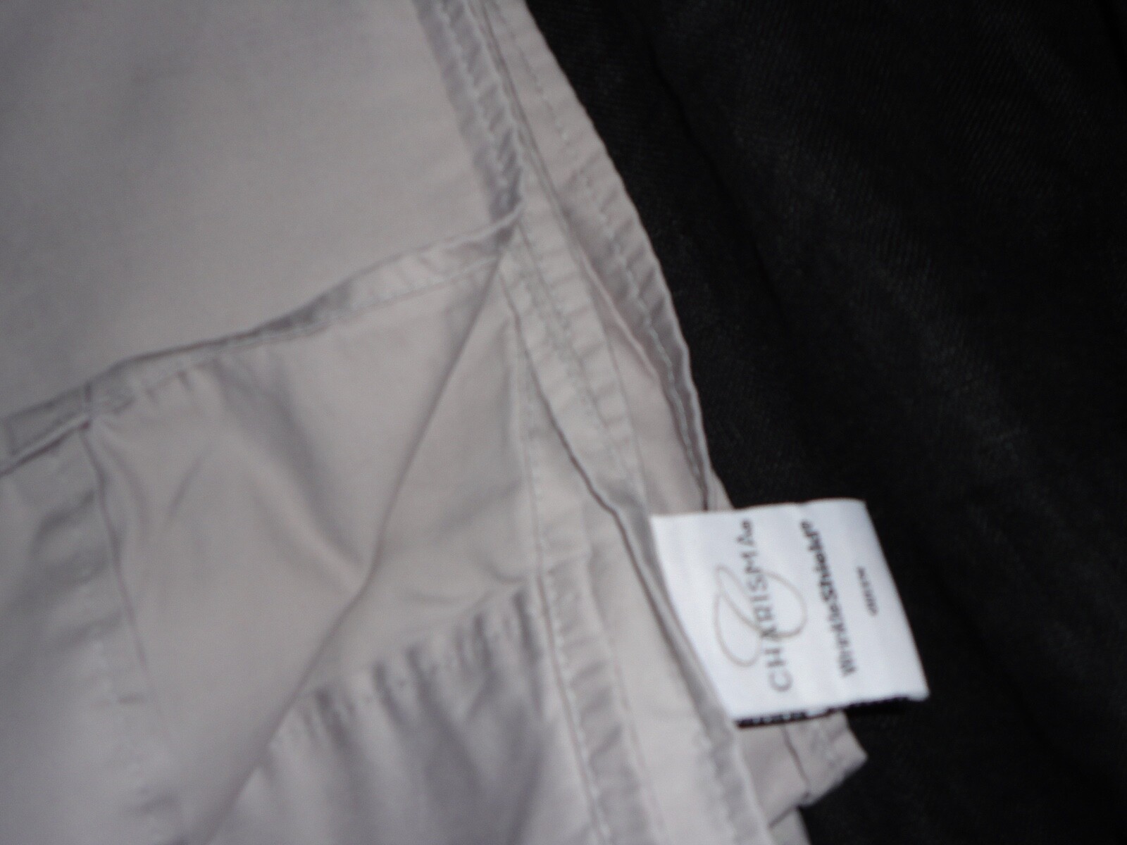 COSTCO CHARISMA WRINKLE SHIELD MUTED GRAY SATEEN (1) QUEEN FLAT SHEET ...