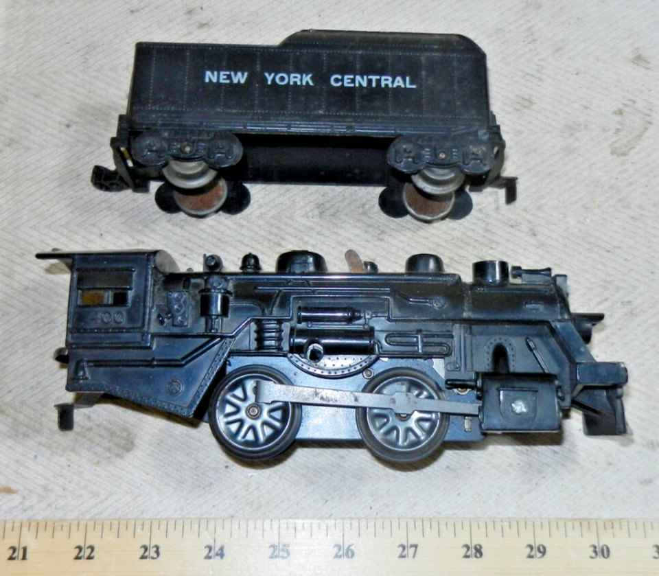 Marx O Gauge 400 0-4-0 plastic "Puffer" type steam engine + NYC tender ...