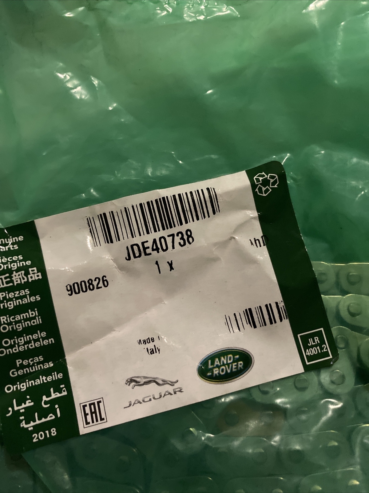 Genuine Jaguar Timing Chain JDE40738 for sale online | eBay