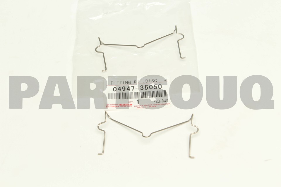 0494735050 Genuine Toyota FITTING KIT, DISC BRAKE, FRONT 04947-35050 | eBay