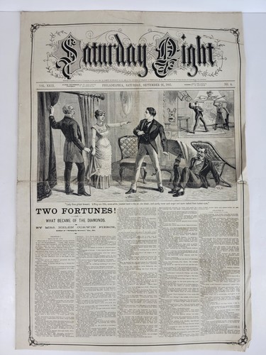 Vintage Saturday Night September 26 1885 - Newspaper Vol. 23 No. 4 | eBay