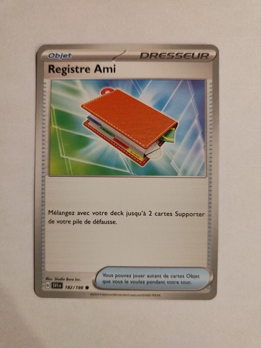Carte Pokemon - Registre Ami 182/198 - Écarlate et Violet EV1 | eBay