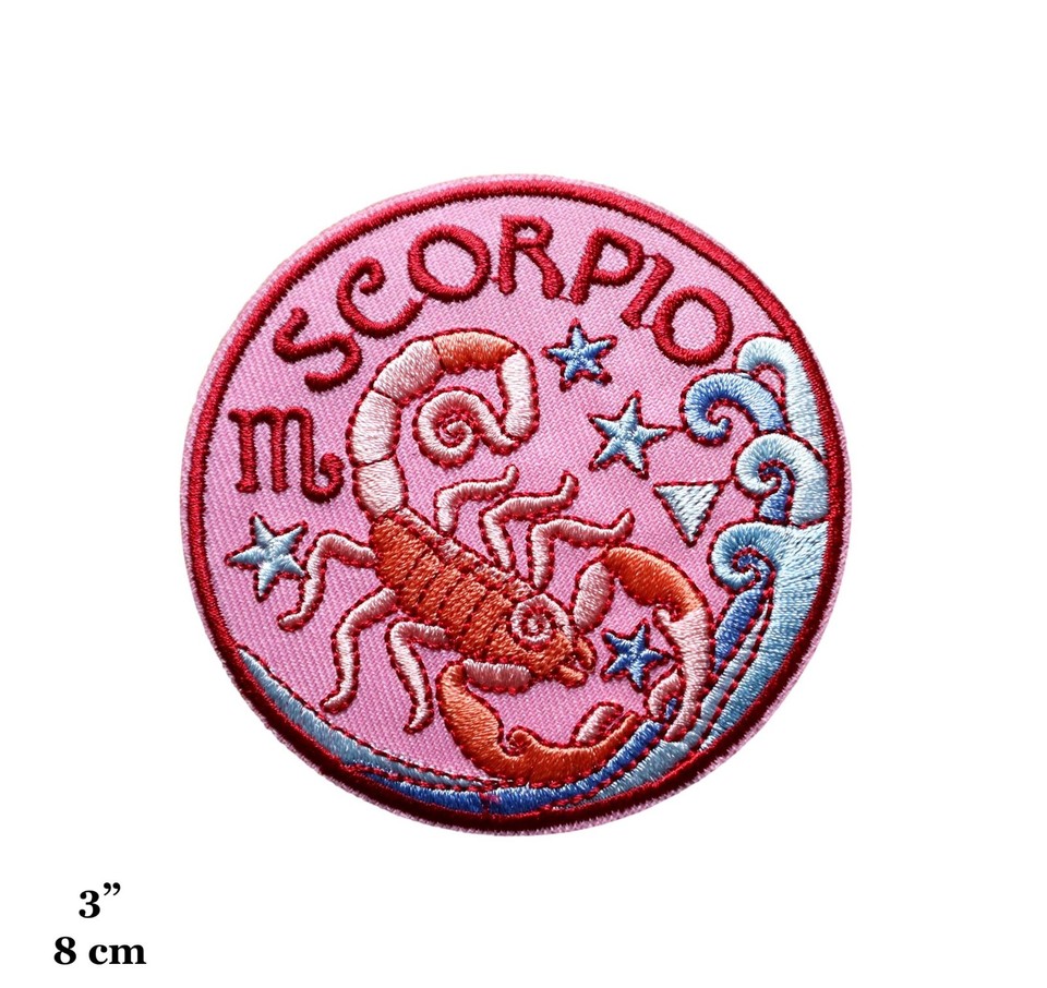Zodiac Signs Astrology Constellations Round Colorful Embroidered Iron ...