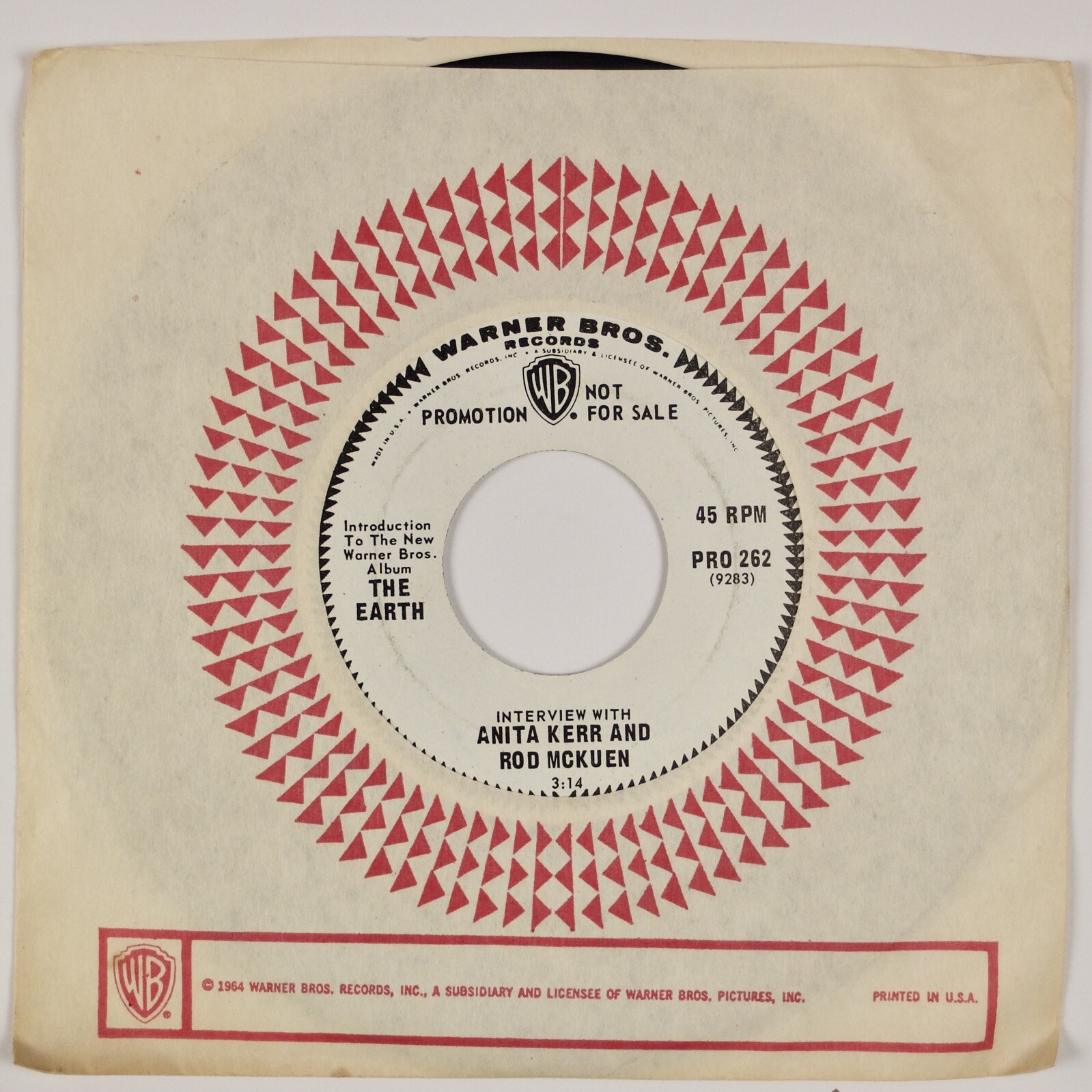 ANITA KERR, ROD McKUEN: Excerpts From The Earth US Warner Bros Promo 45 ...