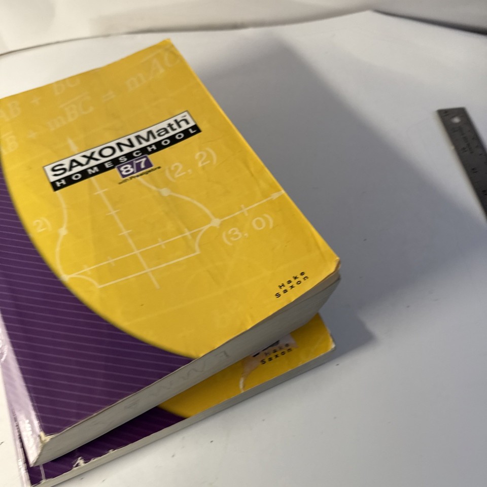 Saxon Math 8/7 Homeschool SET, (3rd Ed) Textbook & Solutions (covers ...