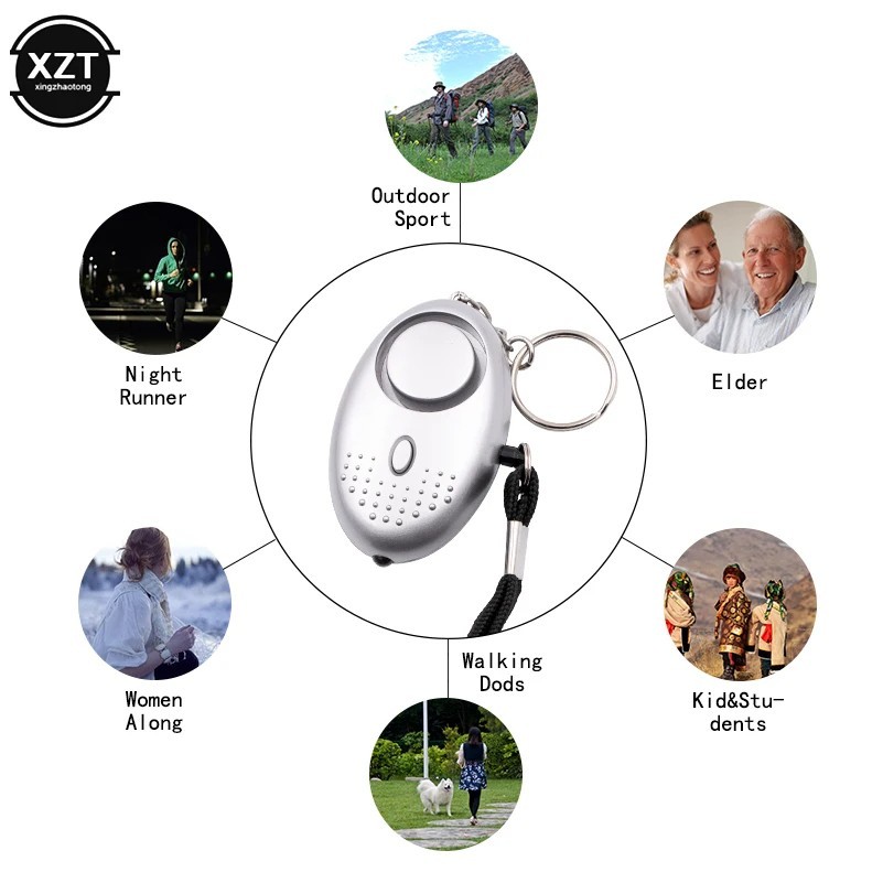 Personal Alarm Self Defence Keychain Panic Alarm for Women, Kids LED ...