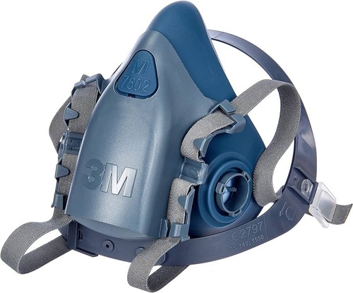 3M Half Face Respirator Facepiece Mask Cool Flow Exhalation Valve Size ...
