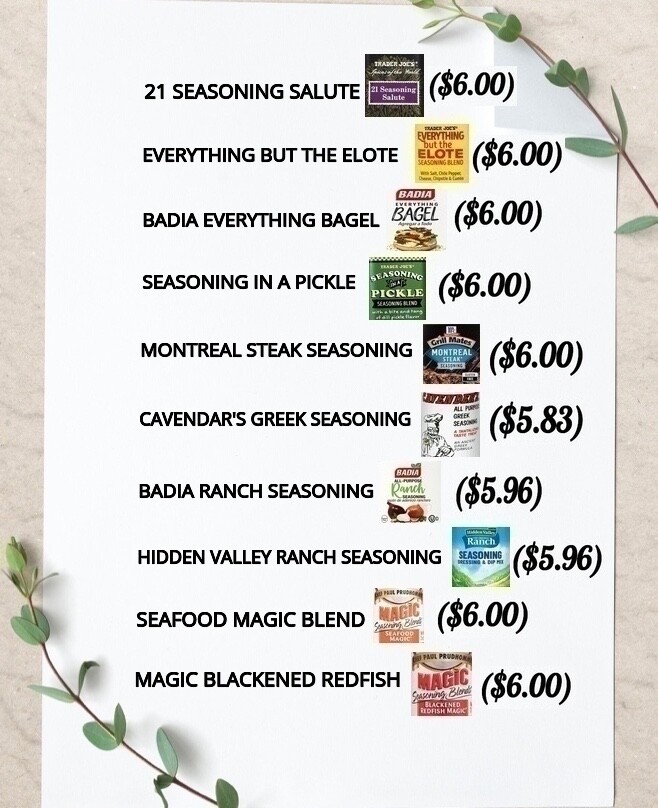 Mini Keychain Seasonings Travel Size Food Lovers Seasonings 53 To ...