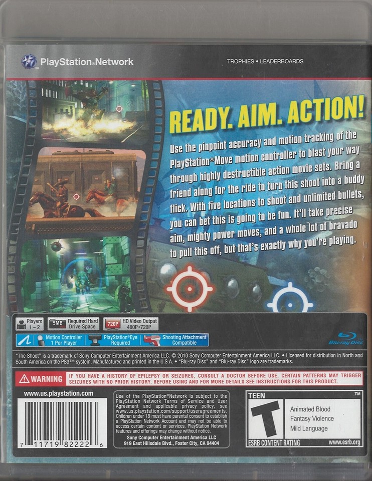 The Shoot PS3 Game (Sony PlayStation 3, 2010) 711719822226| eBay