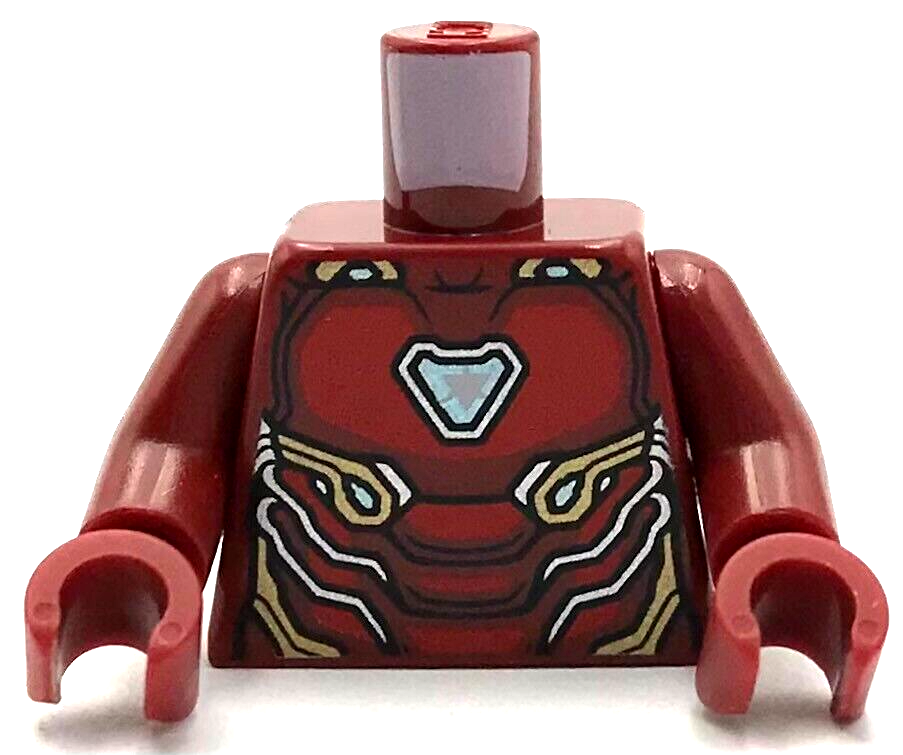 Lego New Dark Red Minifigure Torso Armor Metallic Blue Arc Red Panels ...