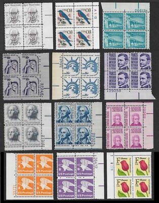 US Plate Block Collection. 12 Regular Issues. Mint F/VF NH. FREE ...