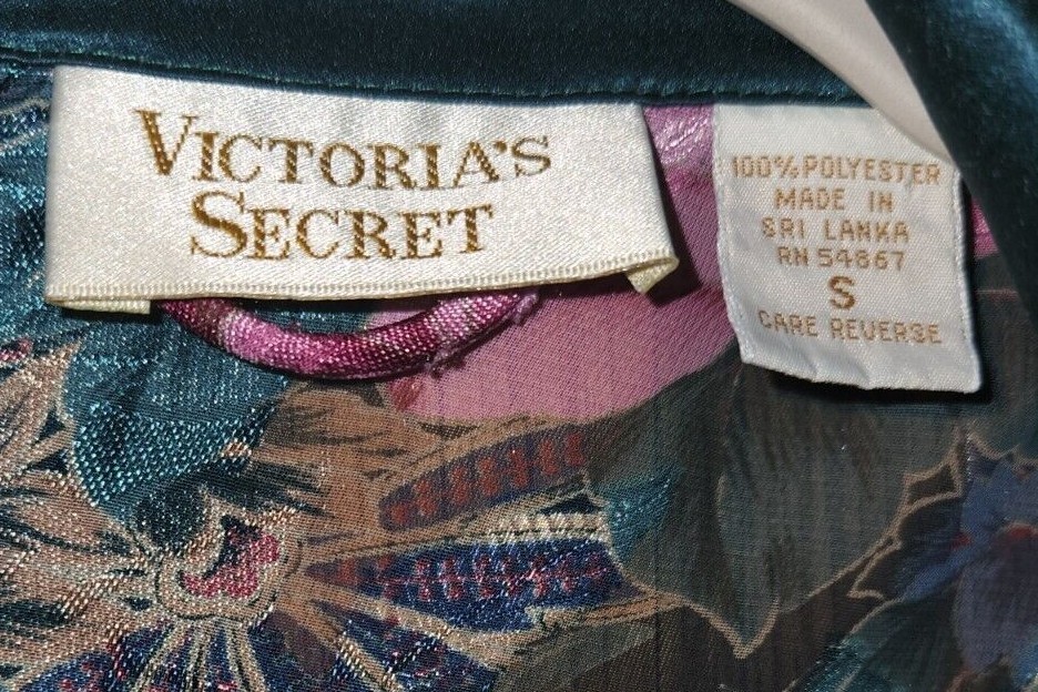 Vtg Sz S Victoria's Secret Gold Label Semi Sheer Gree… - Gem